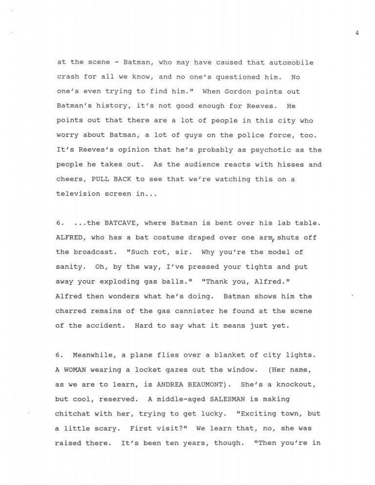 Batman: The Animated Series – Extras – 10 Batman Masks Script (Outline ...